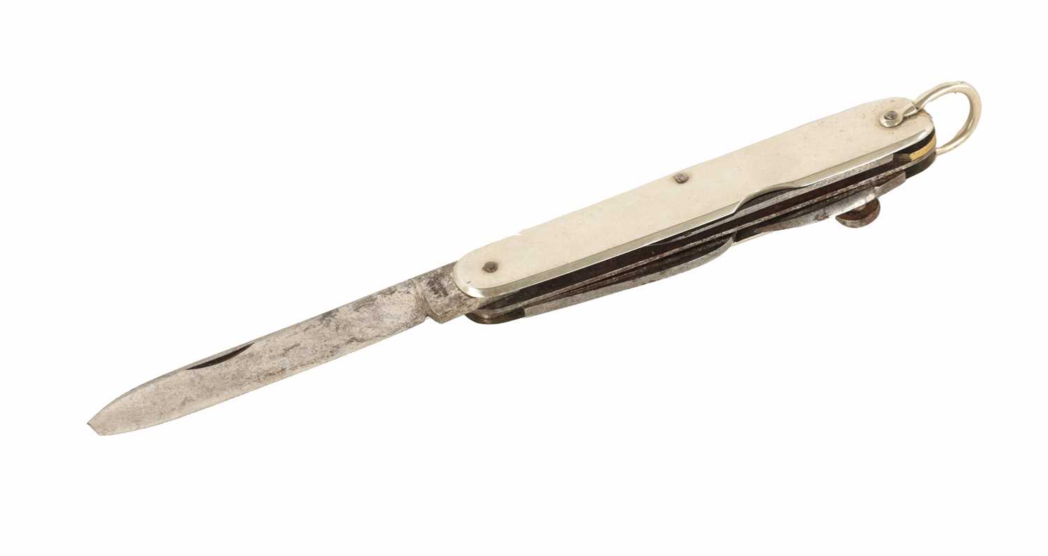 Lot 477 - A LARGE FOLDING MULTI-BLADE KNIFE BY J.