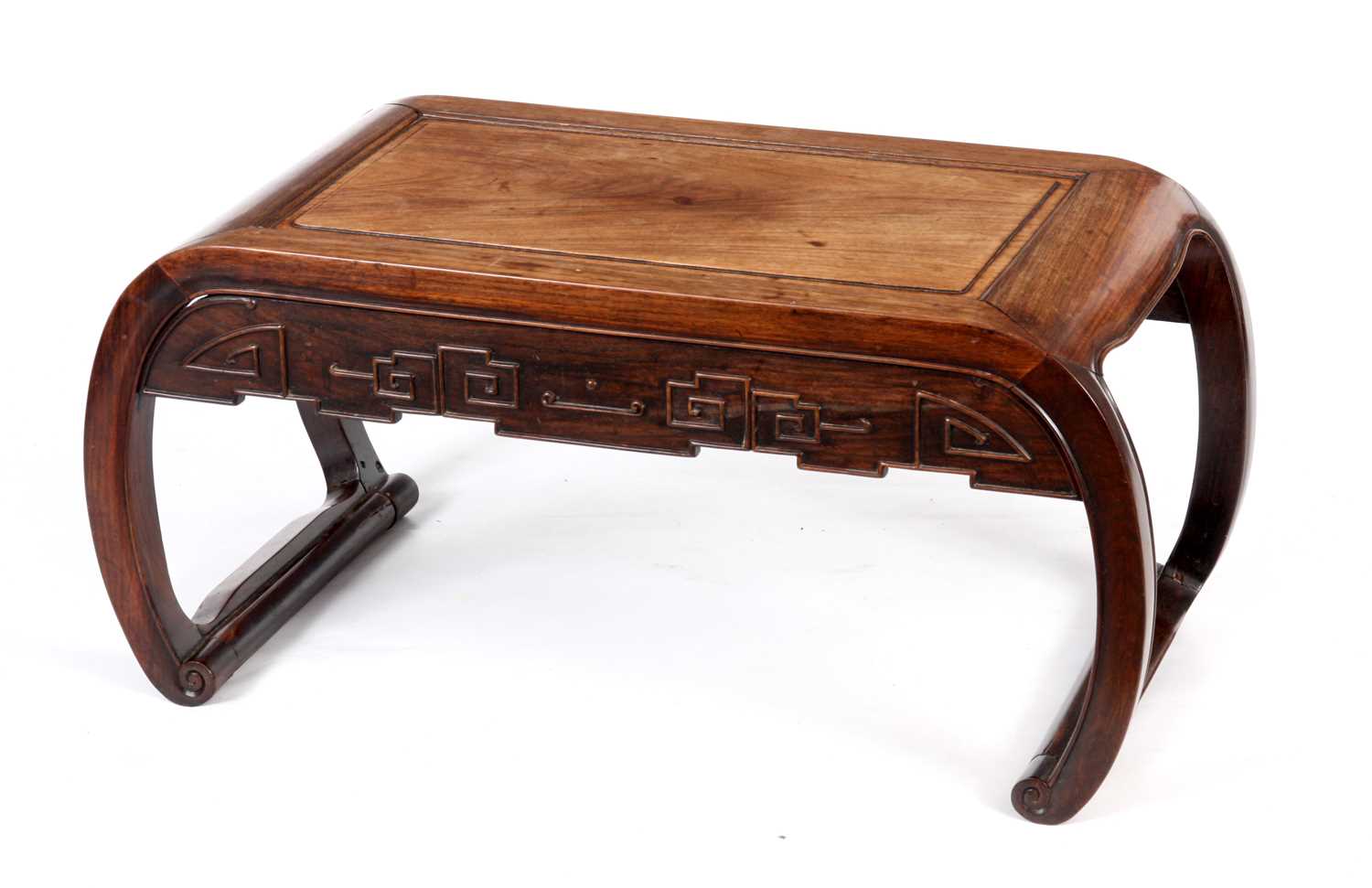 Lot 231 - A 19TH CENTURY CHINESE ROSEWOOD COFFEE TABLE