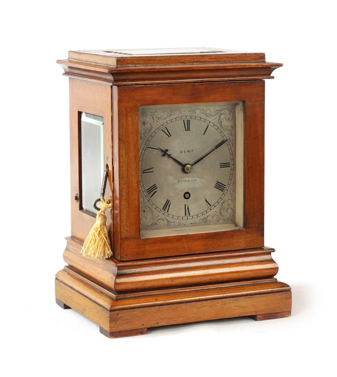 Lot 1007 - DENT, LONDON. A SMALL MAHOGANY FUSEE