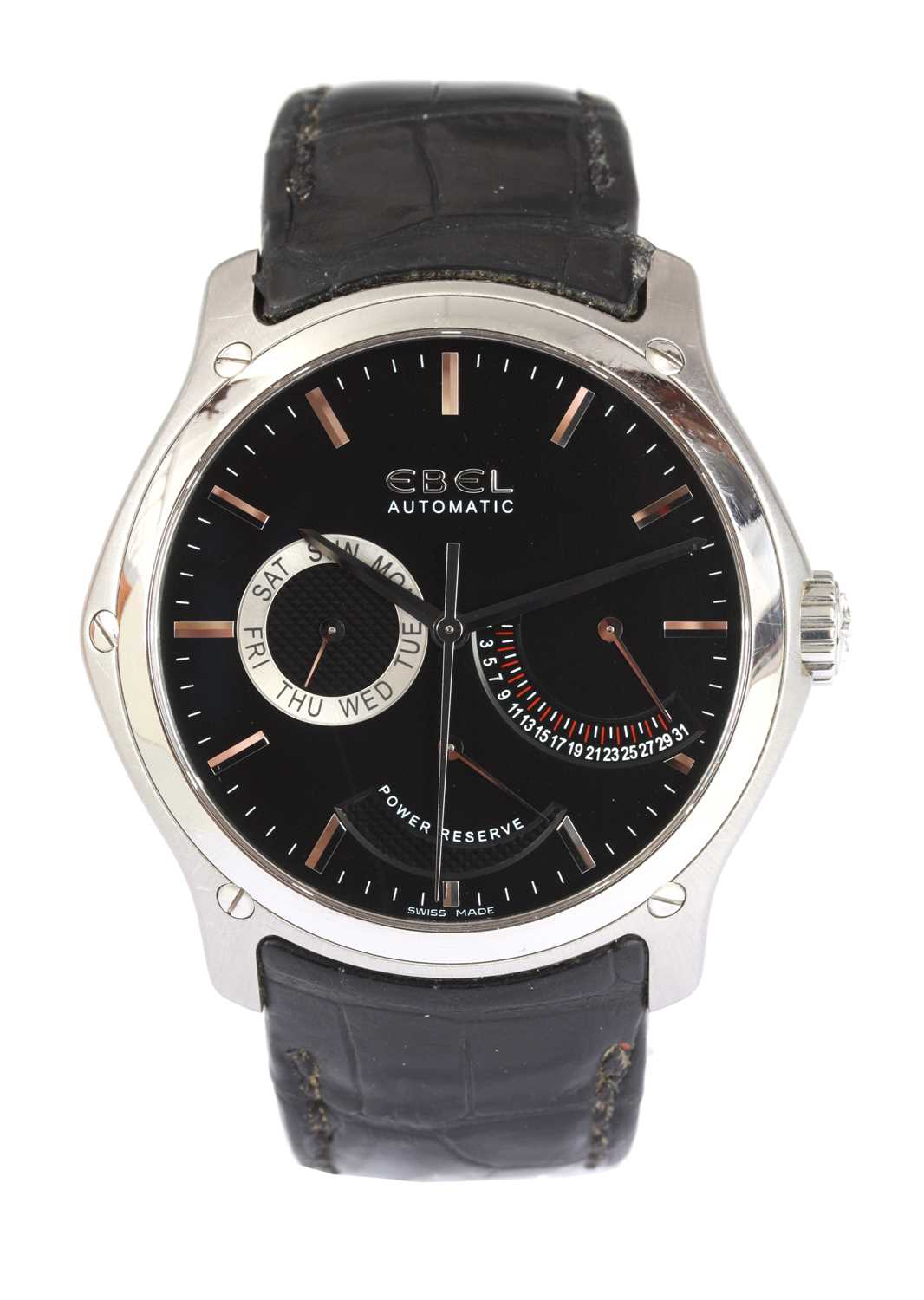 Lot 271 - A GENTLEMAN'S STEEL EBEL CLASSIC HEXAGON