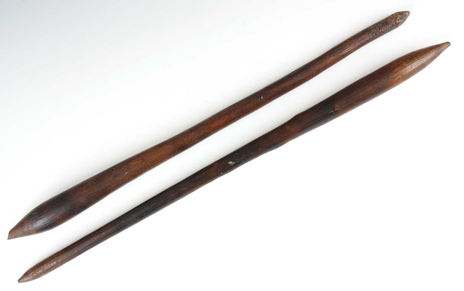 Lot 313 - A PAIR OF HARDWOOD ABORIGINAL THROWING CLUBS