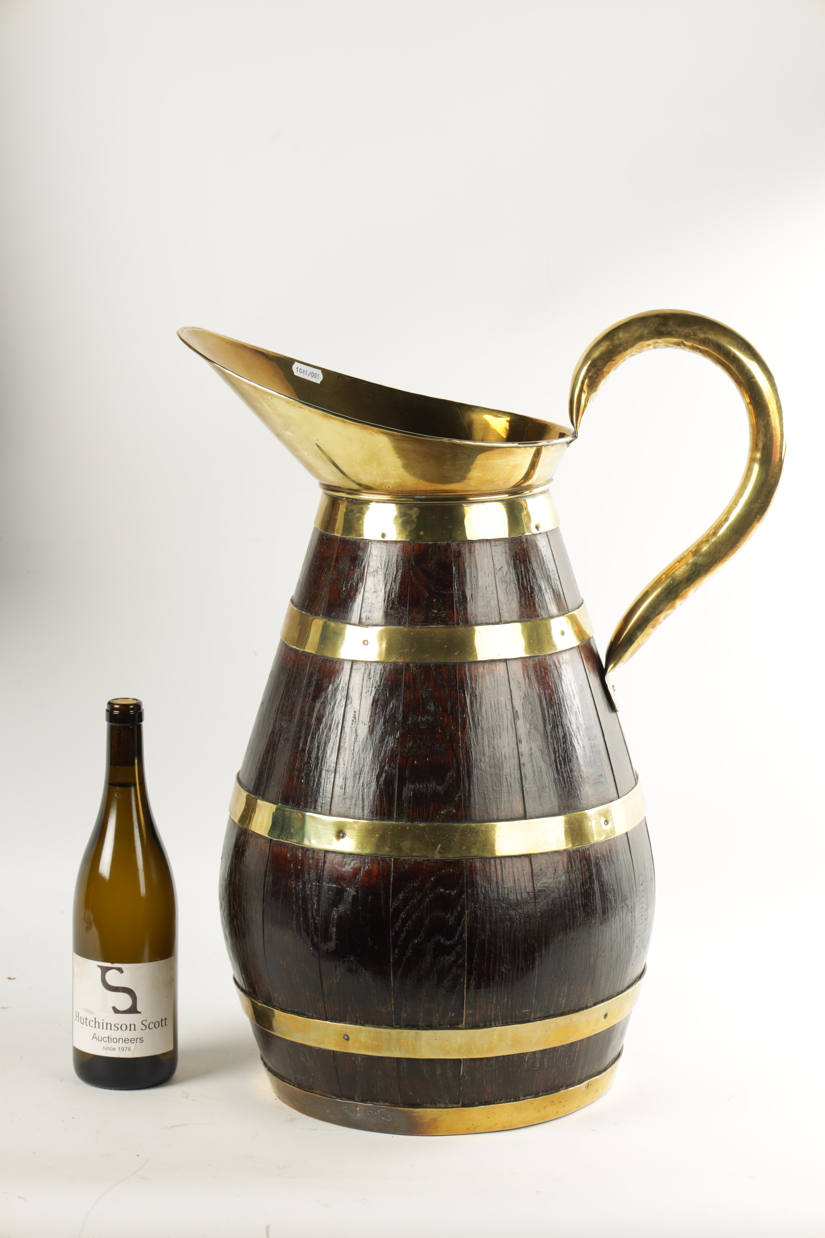 Lot 147 - A 19TH CENTURY OVERSIZED BRASS BOUND