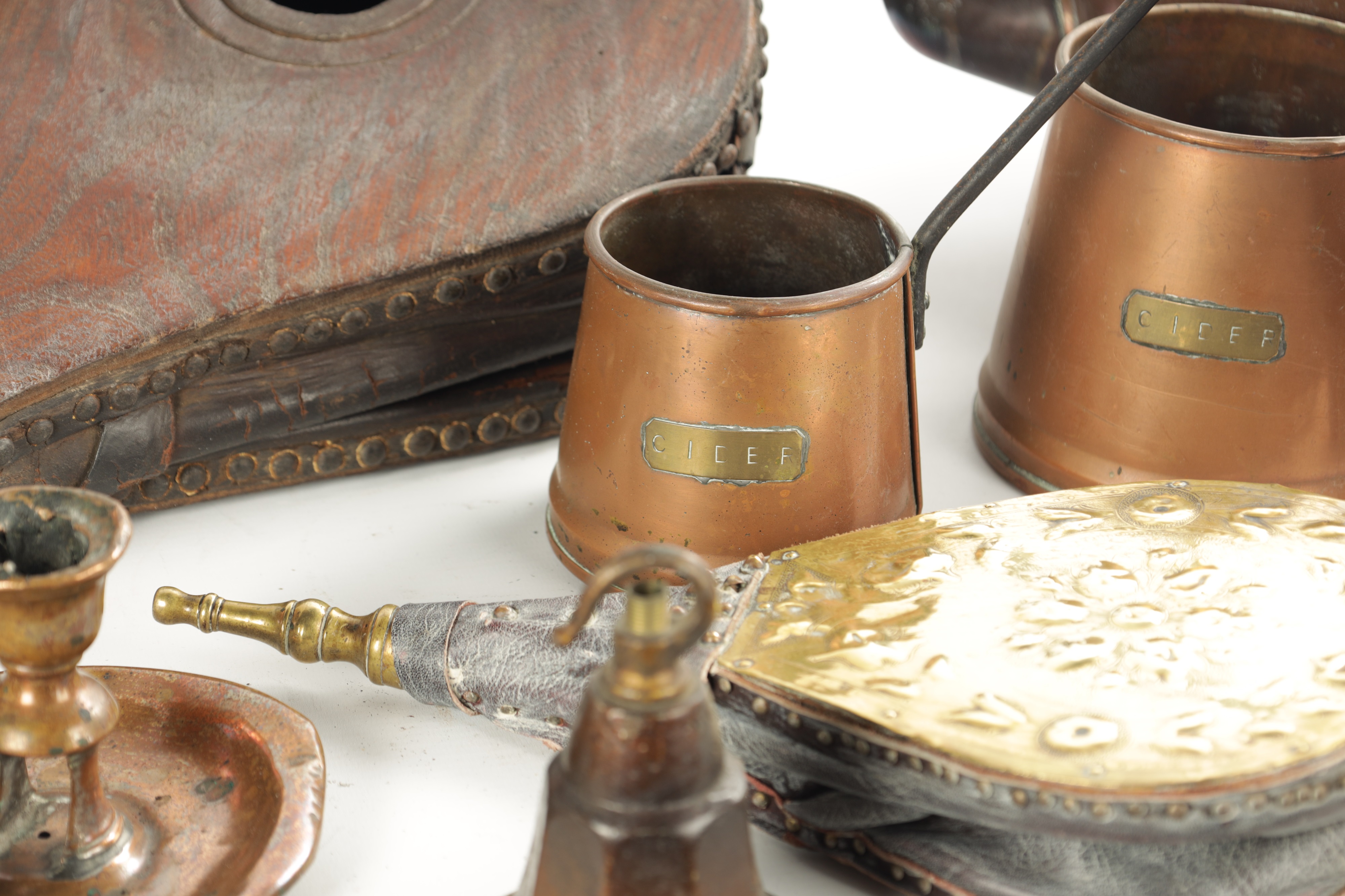 Lot 145 - A COLLECTION OF 129TH CENTURY COPPER WARE