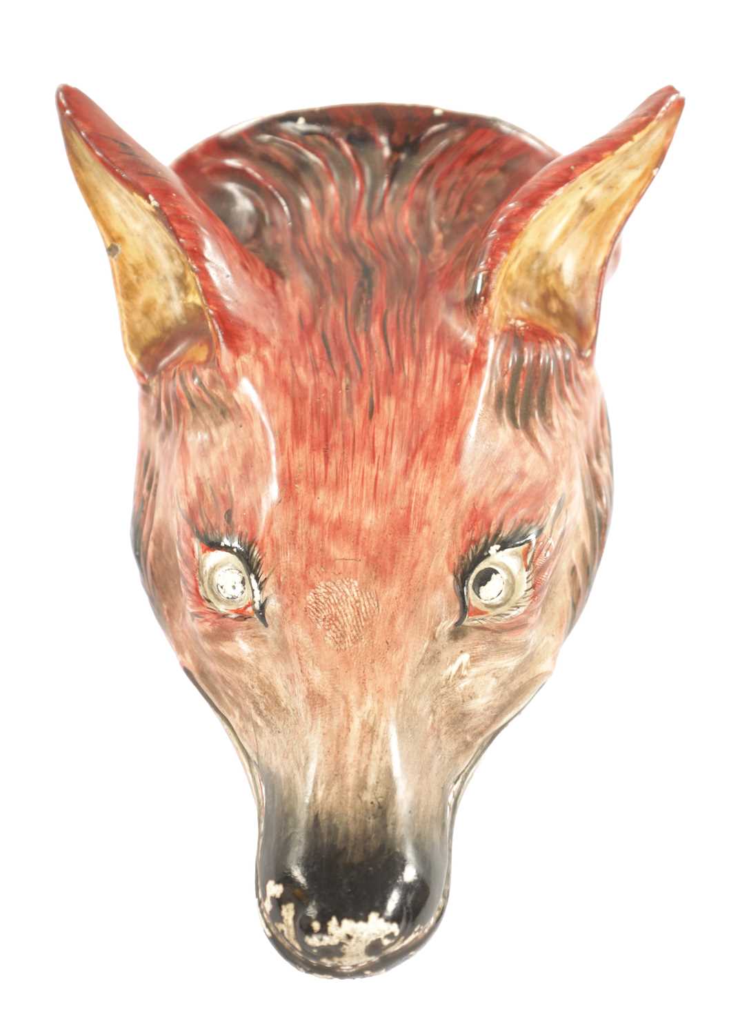 Lot 52 - A LATE 19TH CENTURY CERAMIC FOX HEAD STIRRUP