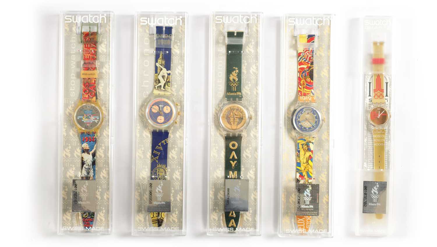 Lot 218 - A COLLECTION OF FIVE SPECIAL EDITION SWATCH