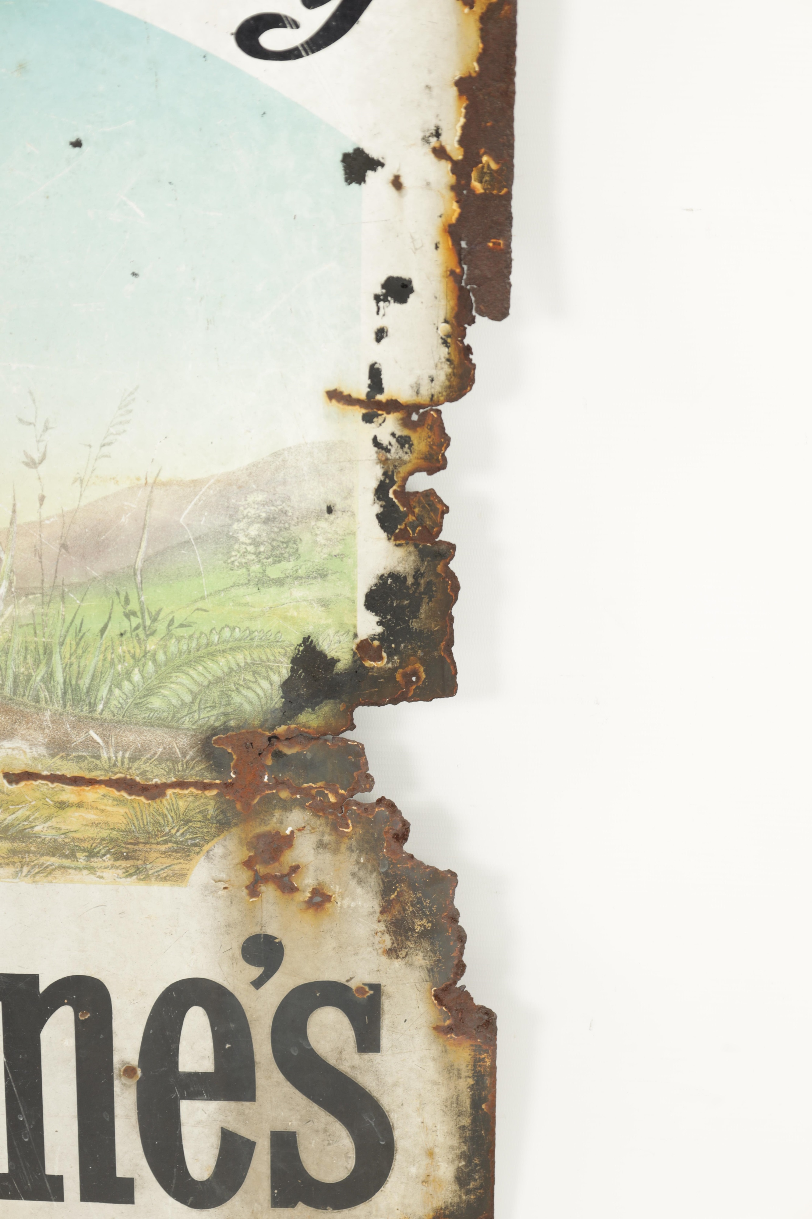 Lot 512 - A RARE VINTAGE AUSTRALIAN ENAMEL ADVERTISING