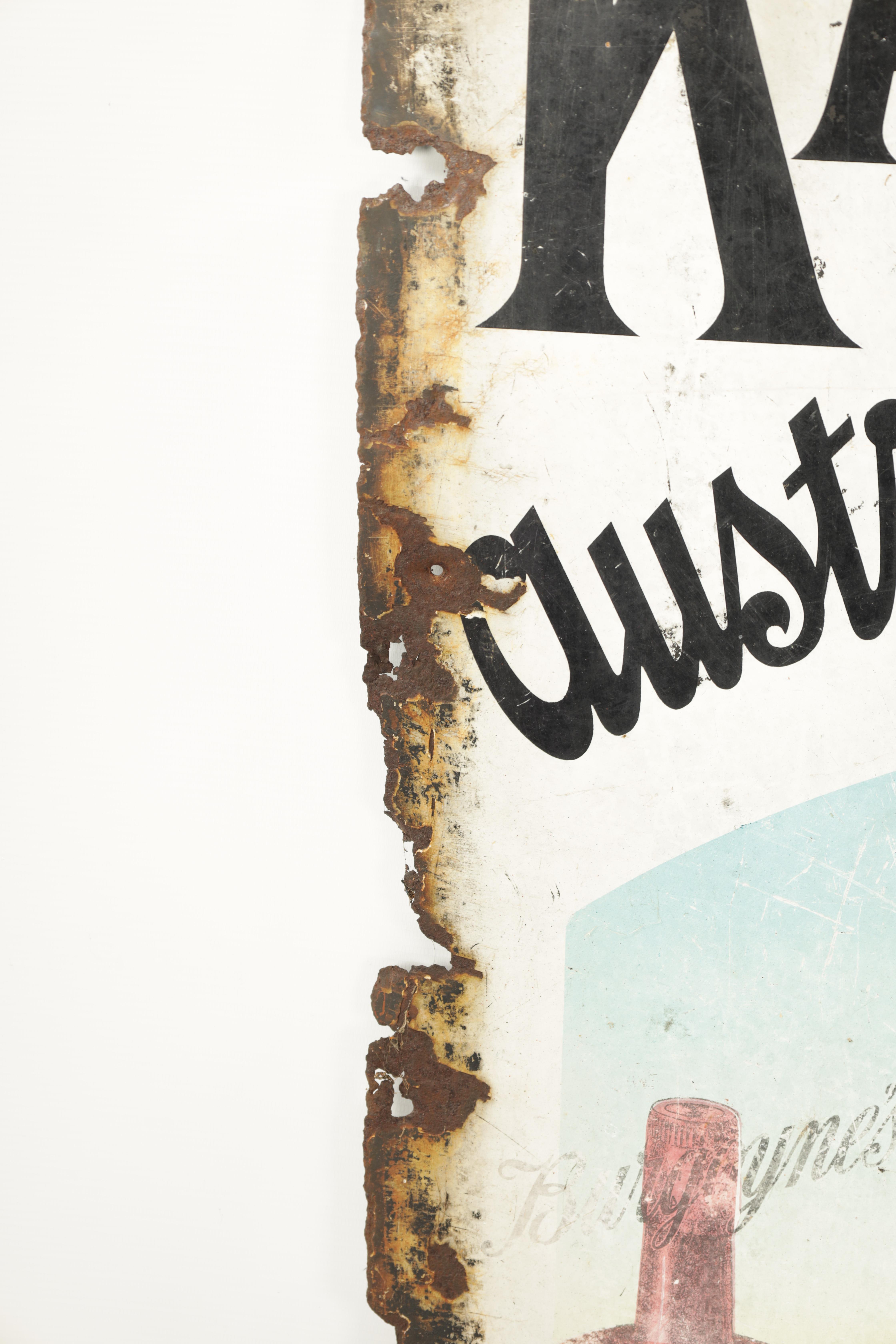 Lot 512 - A RARE VINTAGE AUSTRALIAN ENAMEL ADVERTISING