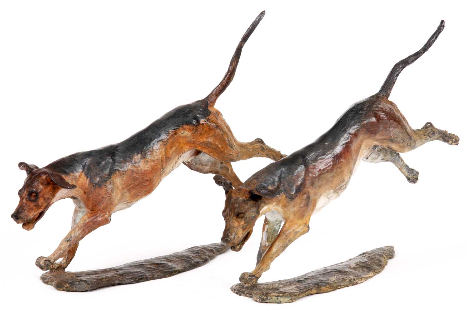 Lot 439 - SALLY RUTHERFORD A PAIR OF COLD PAINTED