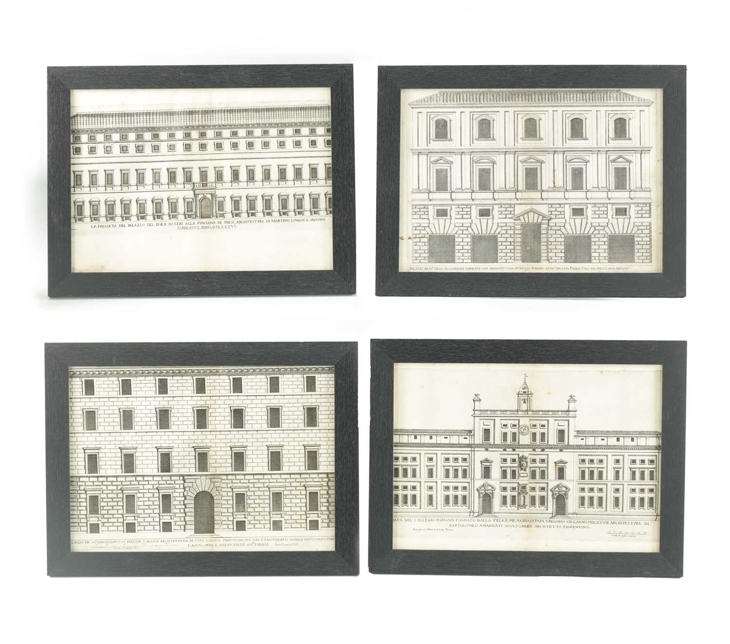 Lot 34 - A SET OF FOUR ITALIN PRINTS OF BUILDING