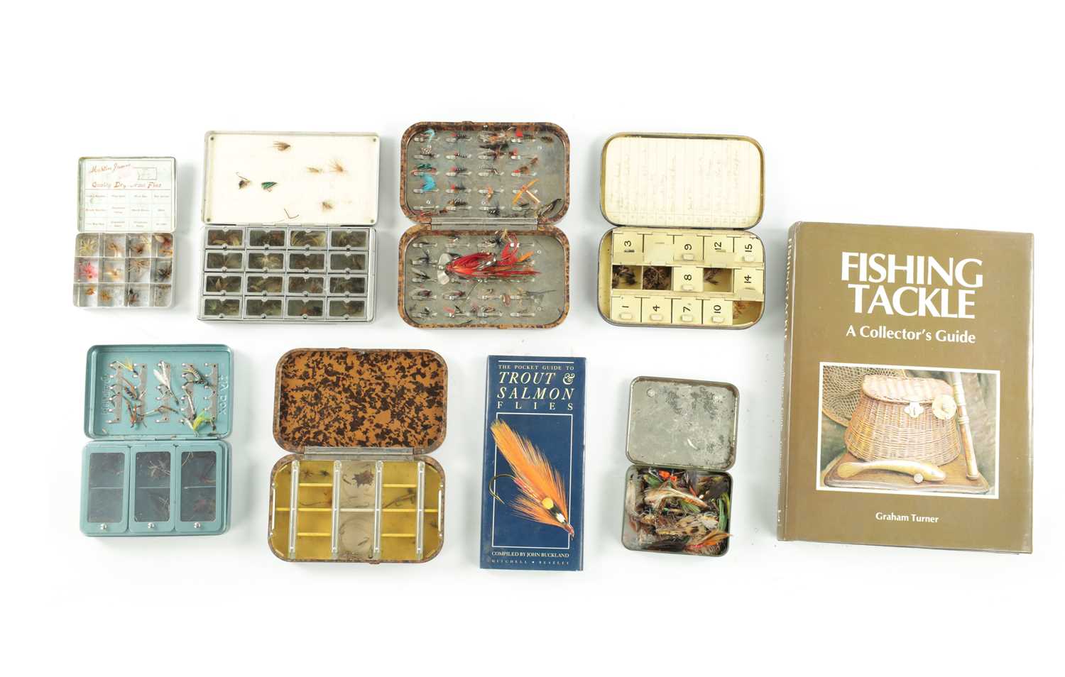 Lot 99 - A COLLECTION OF SEVEN VINTAGE FLY BOXES WITH