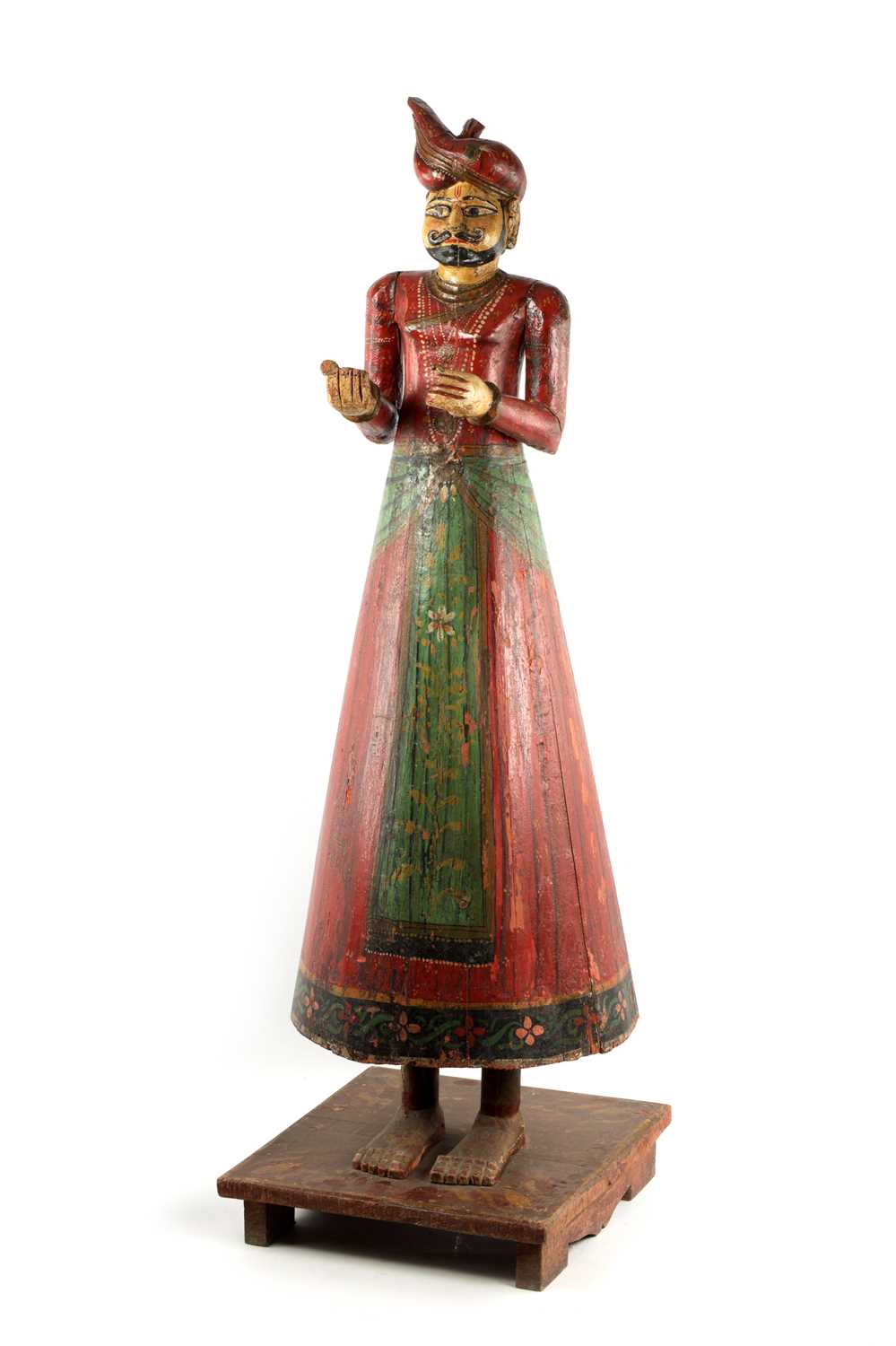 Lot 356 - A LARGE 19TH CENTURY CARVED WOOD INDIAN SHOP