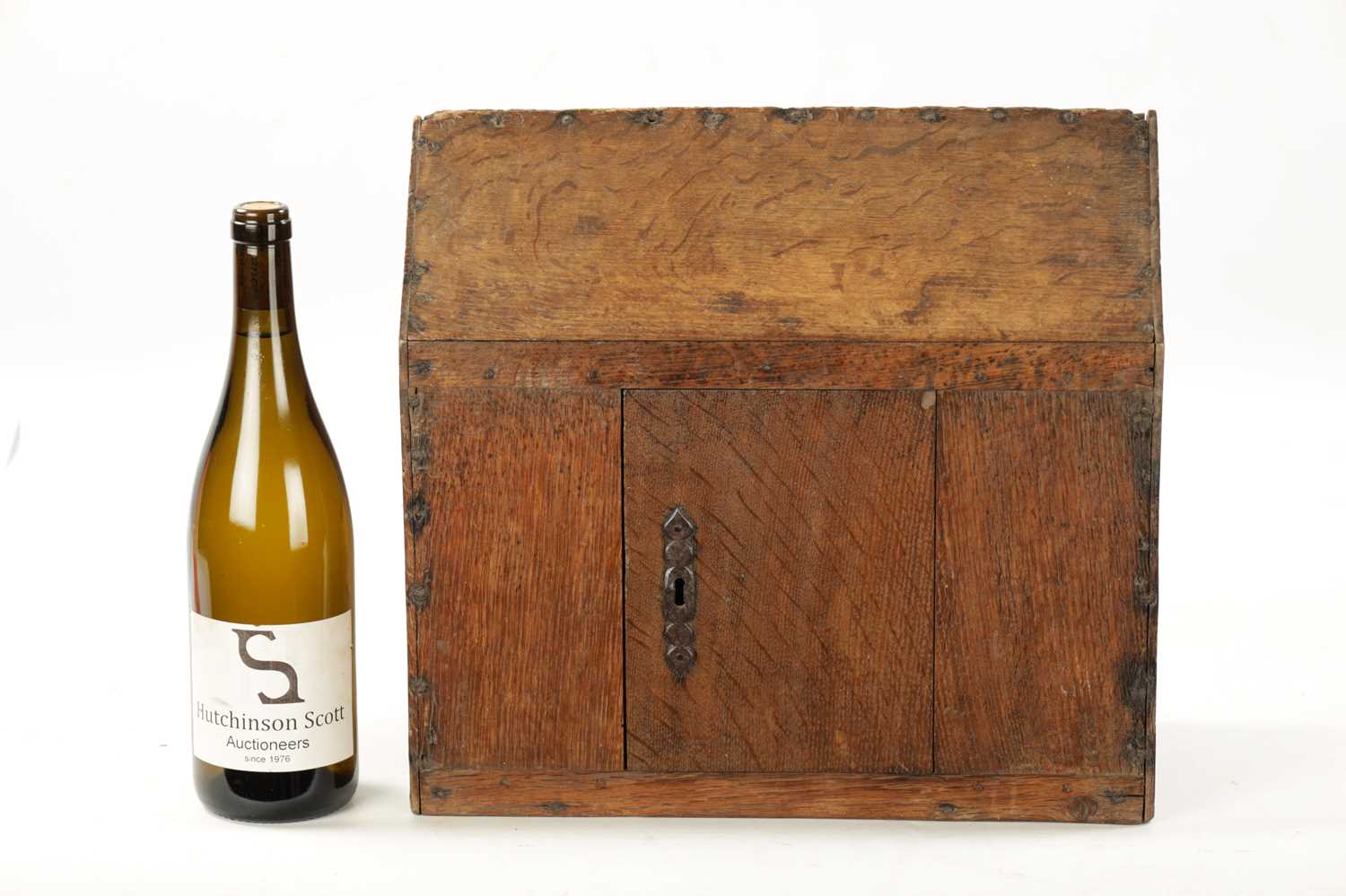 Lot 317 - A RARE SMALL 17TH CENTURY CHURCH AUMBRY