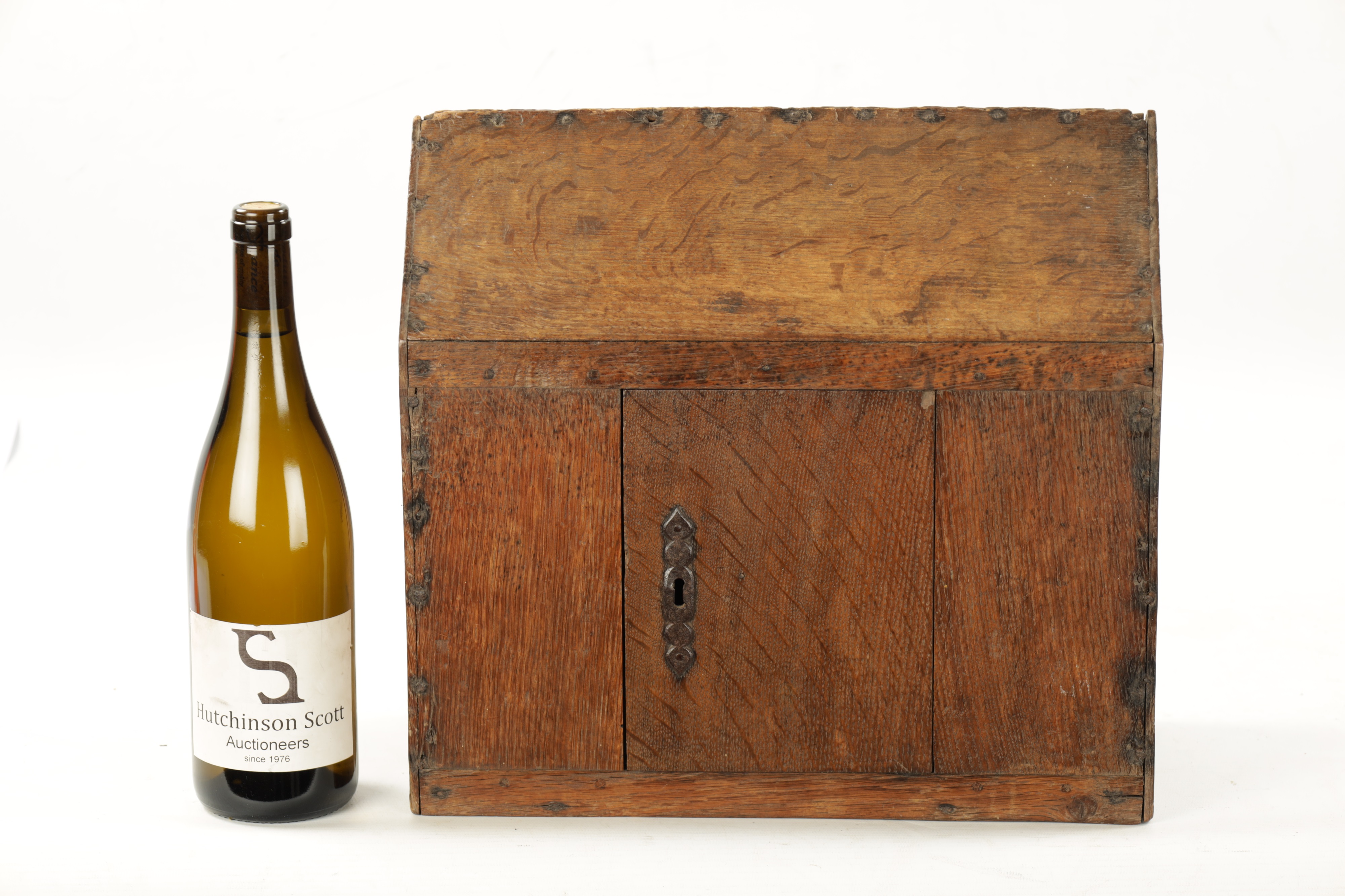 Lot 317 - A RARE SMALL 17TH CENTURY CHURCH AUMBRY