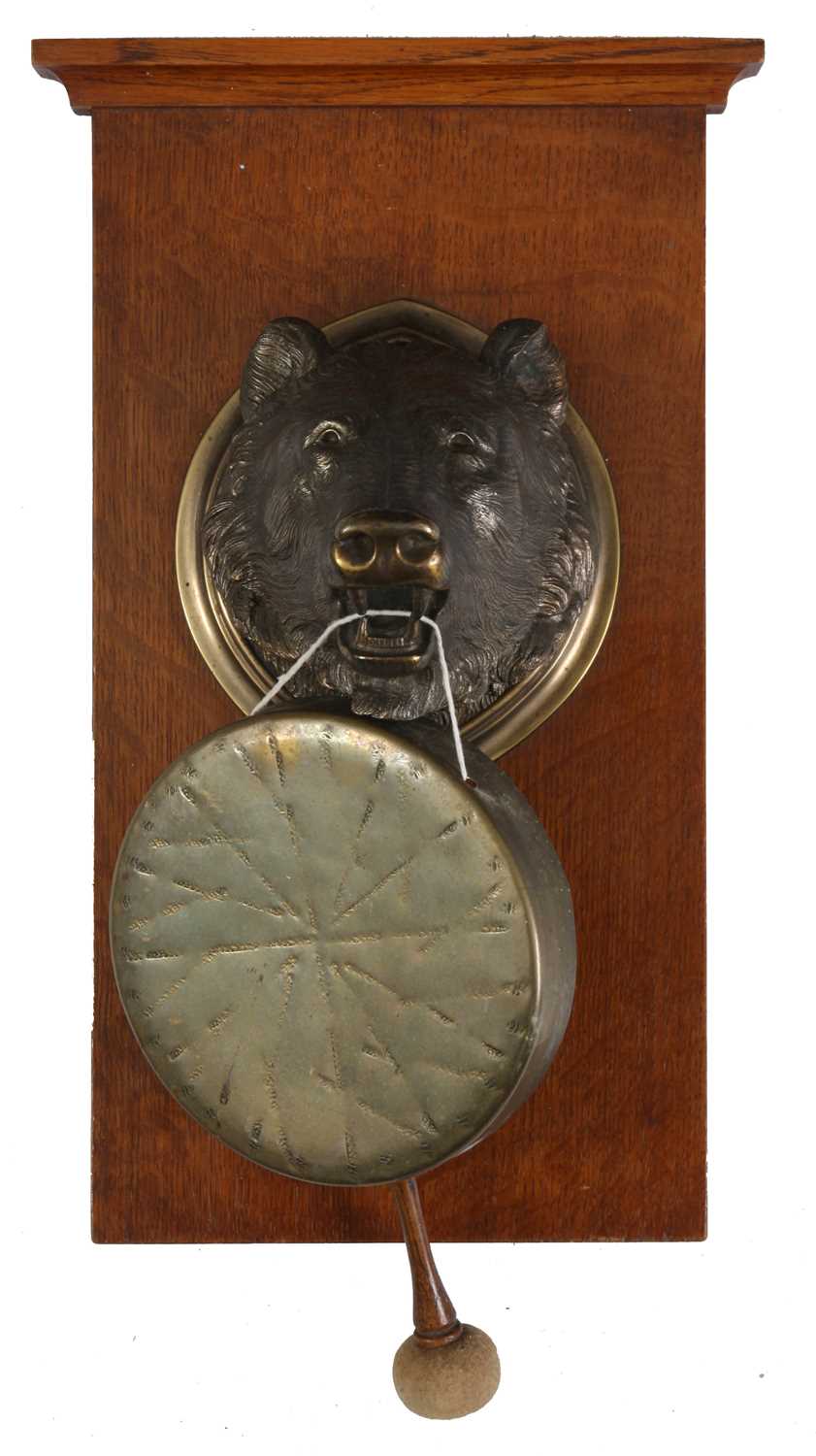 Lot 532 - AN EARLY 20th CENTURY GILT BRONZE WALL GONG