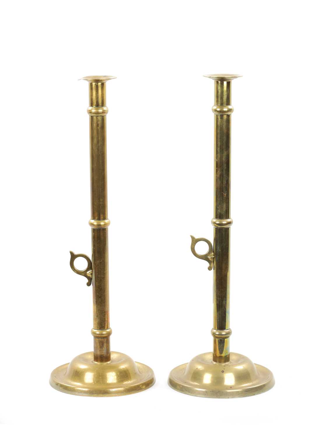 Lot 231 A Pair Of Large 19th Century Brass Ejector