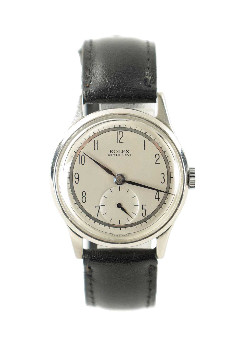 Lot 645 - A GENTLEMAN’S 1940’S STEEL ROLEX MARCONI