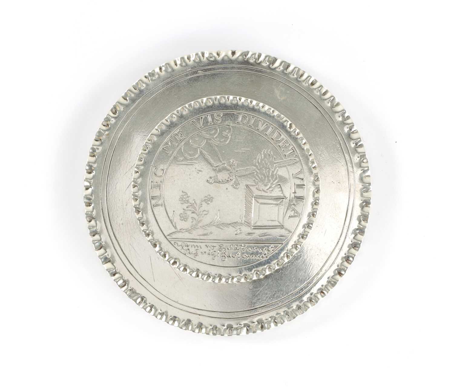 Lot 732 - A 17TH CENTURY STYLE SILVER DUTCH PYX BOX