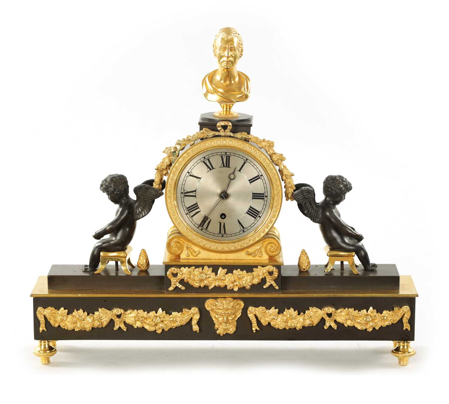 Lot 1255 - F. BAETMENS, LONDON. A REGENCY BRONZE AND