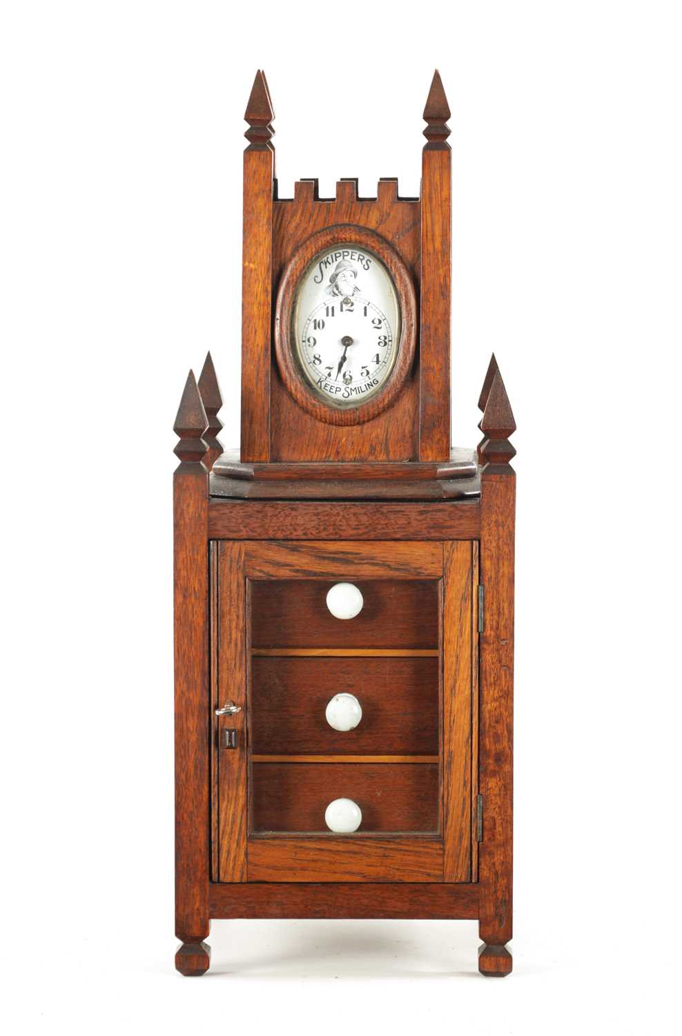 Lot 1330 - AN EDWARDIAN SKIPPER'S ADVERTISING CLOCK
