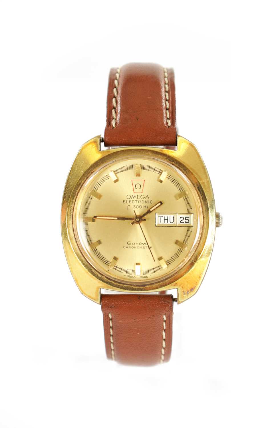 Lot 572 - A 1970'S GENTLEMAN'S OMEGA ELECTRONIC F300HZ