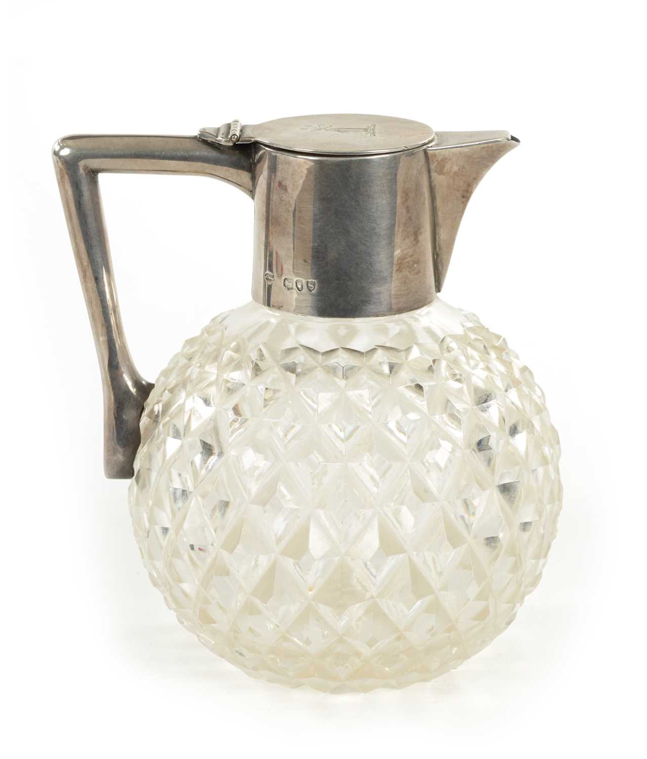 Lot 471 - A VICTORIAN CUT GLASS AND SILVER-MOUNTED