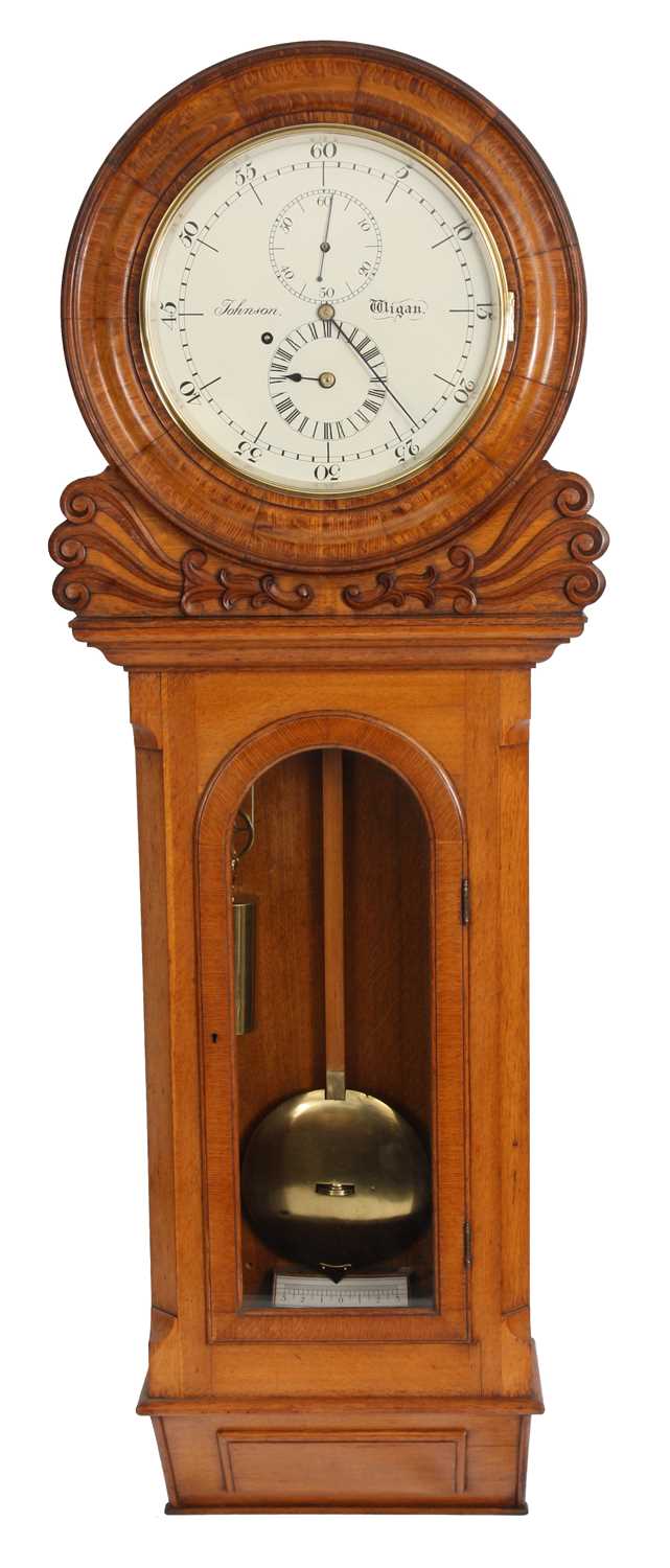 Lot 731 - JOHNSON, WIGAN A WALL MOUNTED REGULATOR