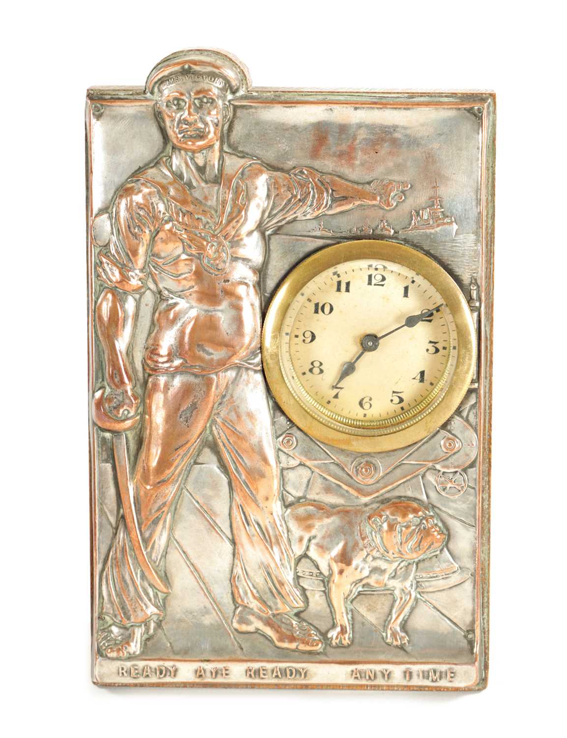 Lot 1139 - A 20TH CENTURY SILVER PLATED AND OAK DESK