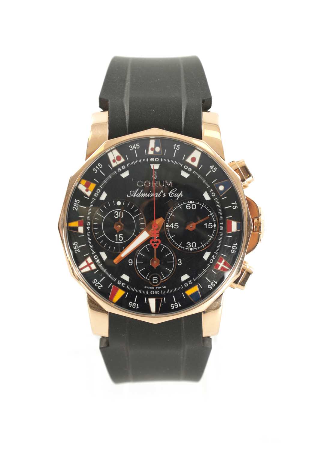 Lot 581 - A GENTLEMAN’S 18CT ROSE GOLD CORUM ADMIRAL’S