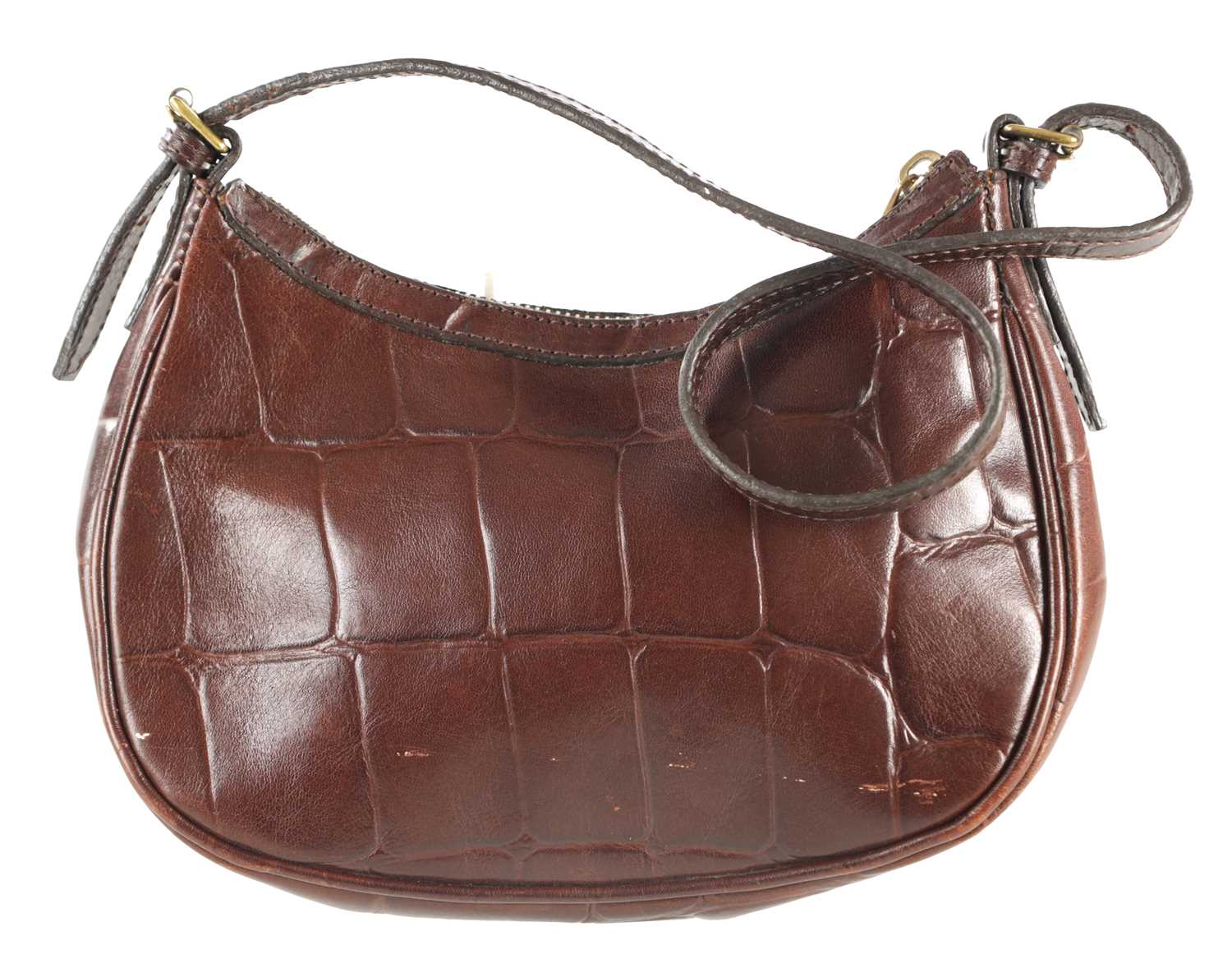 Lot 675 - A MULBERRY BROWN LEATHER CONGO LEATHER