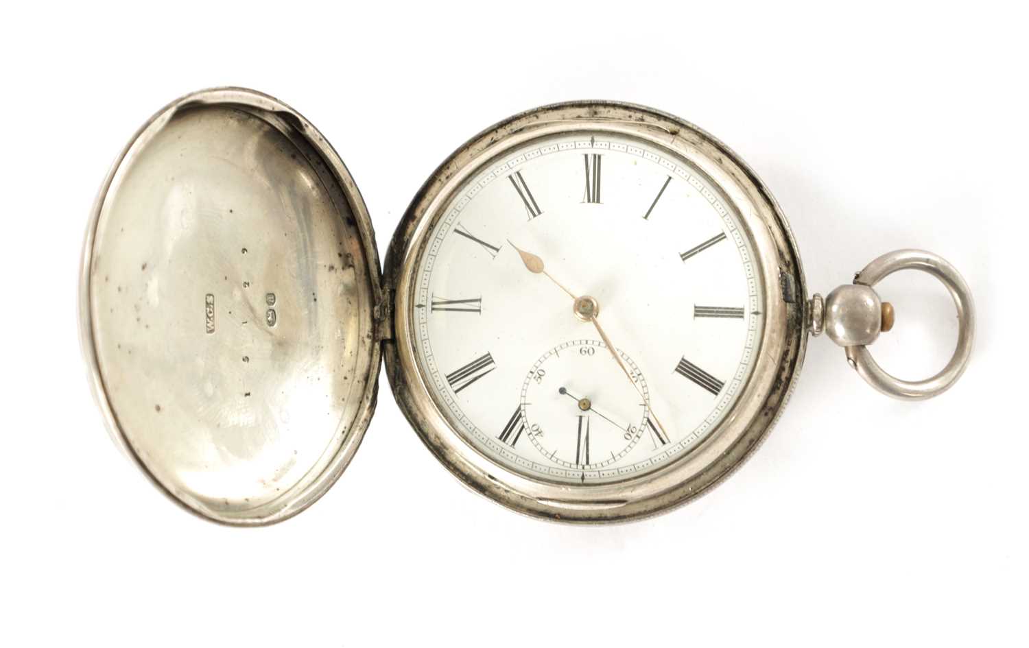 Lot 320 - A RARE SILVER HUNTER CASED JEWELLED FUSEE