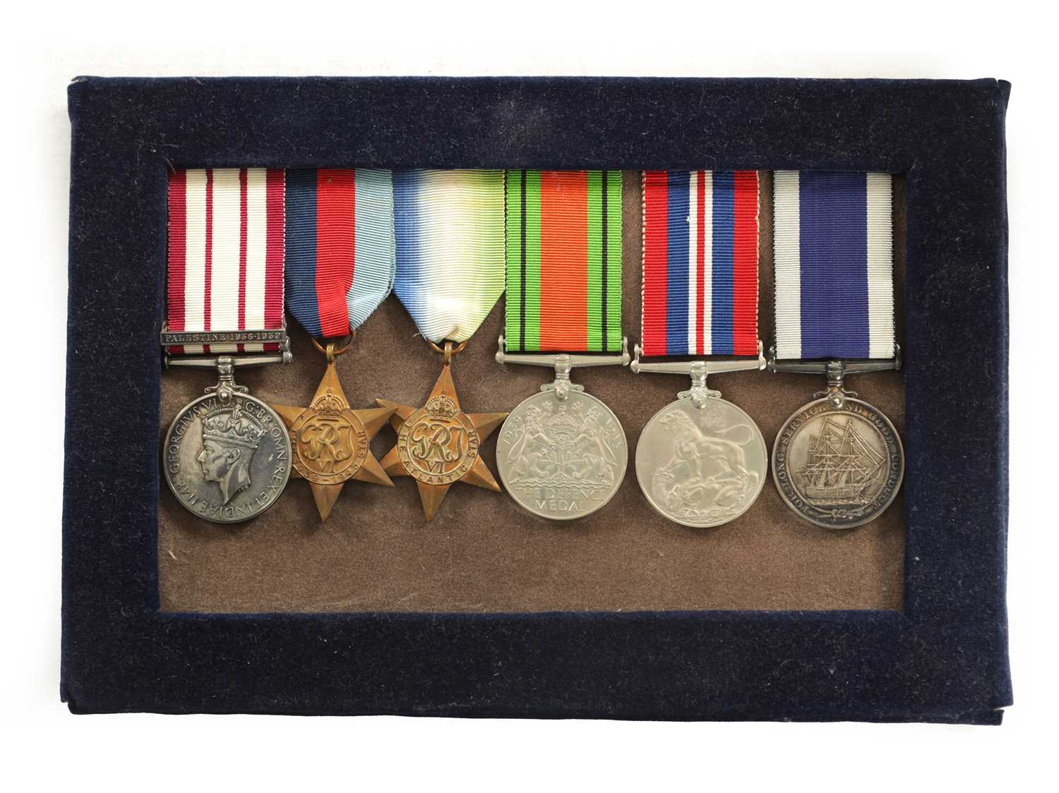 Lot 504 - A GROUP OF SIX NAVAL MEDALS PRESENTED TO