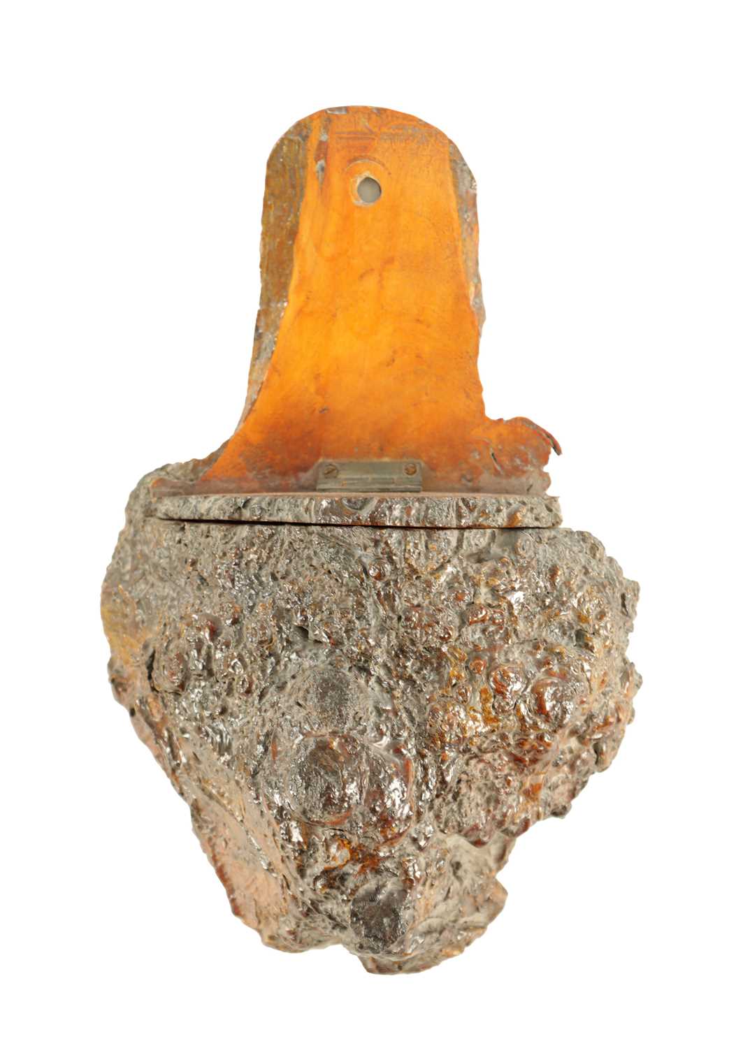 Lot 1156 - A 19TH CENTURY SCOTTISH BURR WOOD WALL TIDY