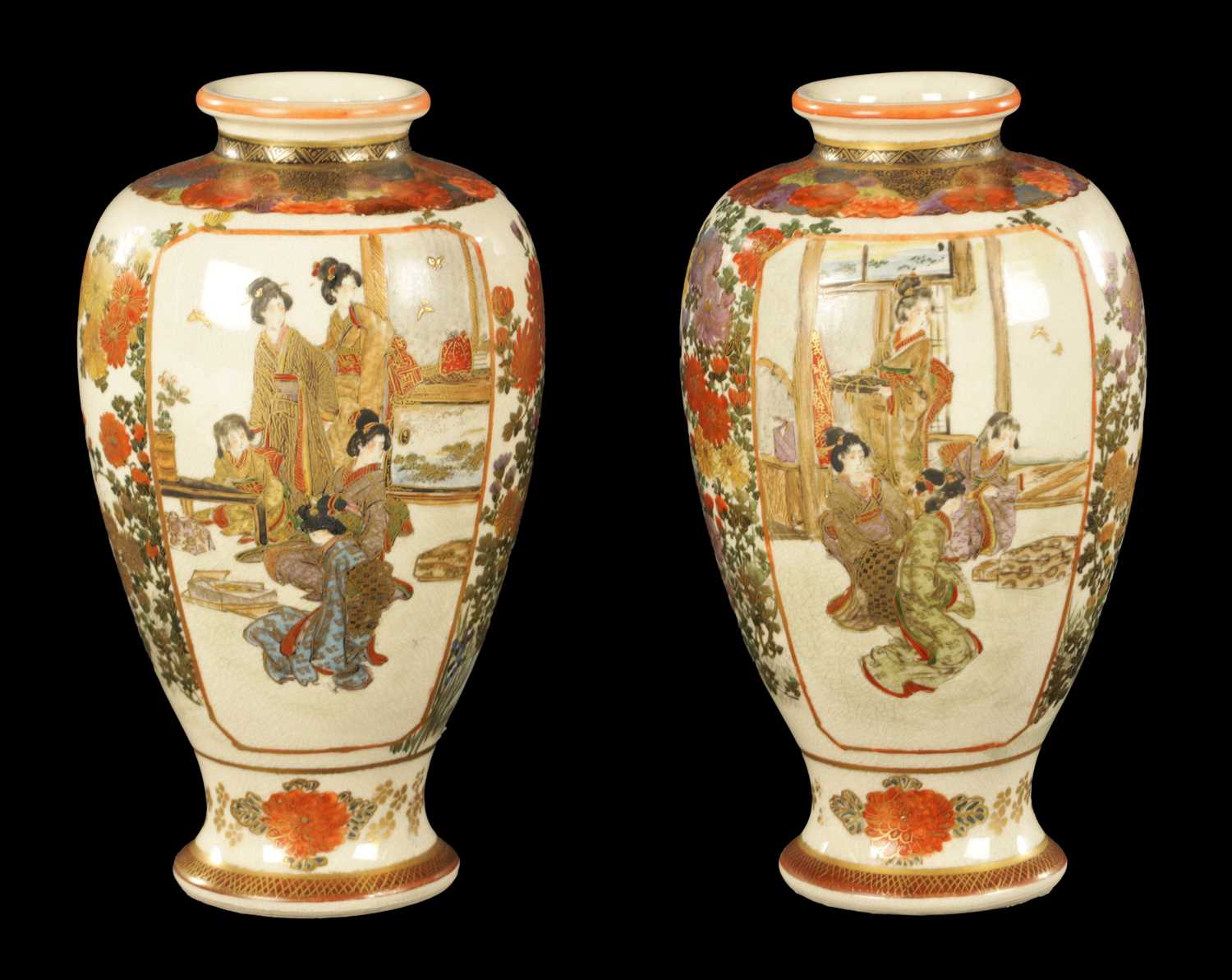 Lot 272 - A PAIR OF 19TH CENTURY JAPANESE SATSUMA