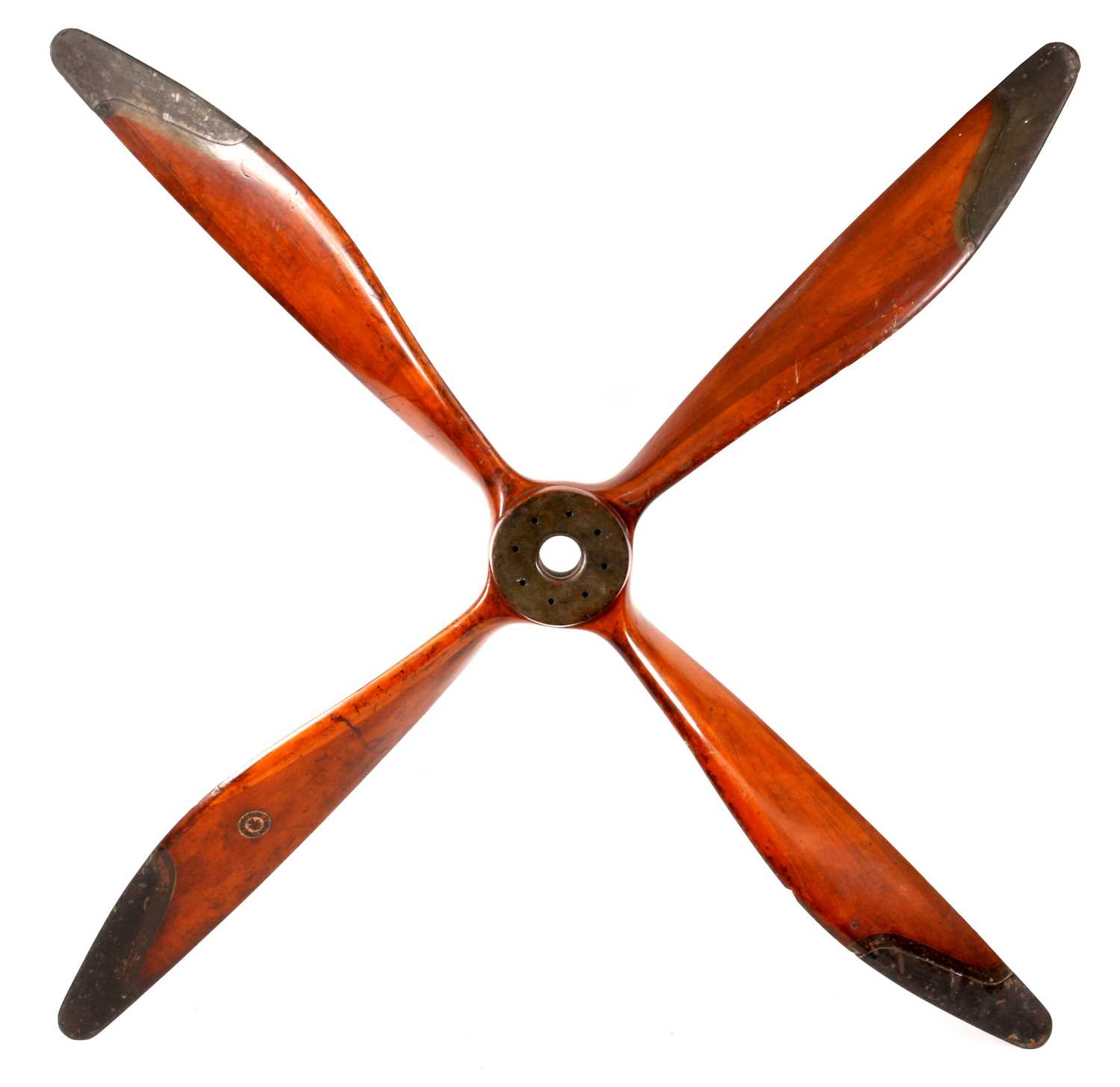 Lot 521 - A RARE MAHOGANY PROPELLER FROM A 1915 WW1
