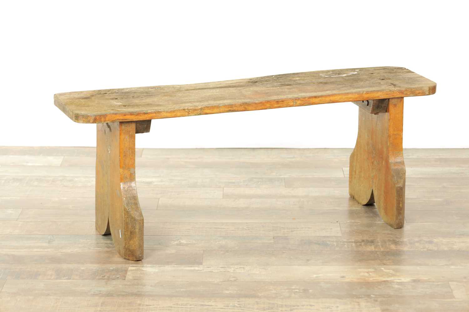 Lot 1240 - A PAIR OF 20TH CENTURY OAK BENCHES