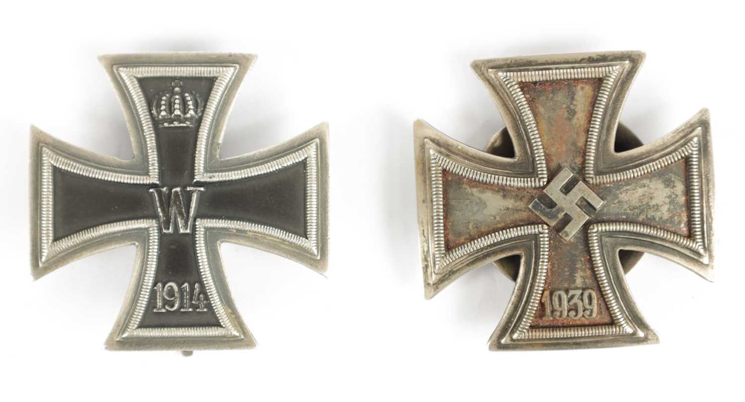 Lot 537 - A WW2 GERMAN FIRST CLASS 1939 SILVER IRON