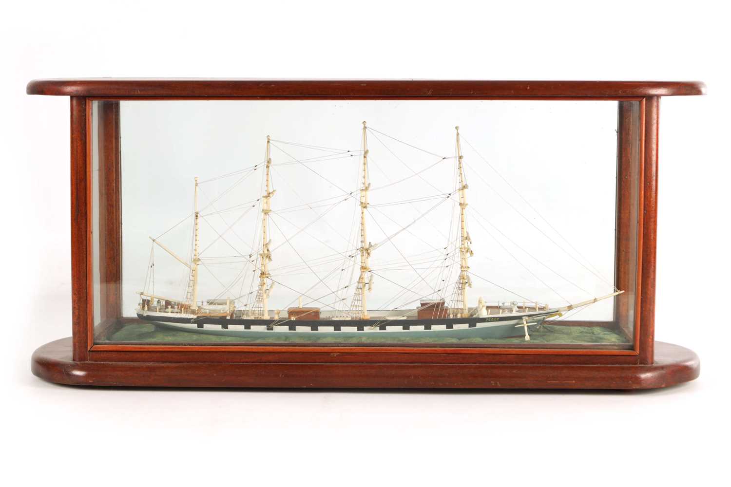 Lot 703 - A 19TH CENTURY SAILOR MADE CASED MODEL OF A