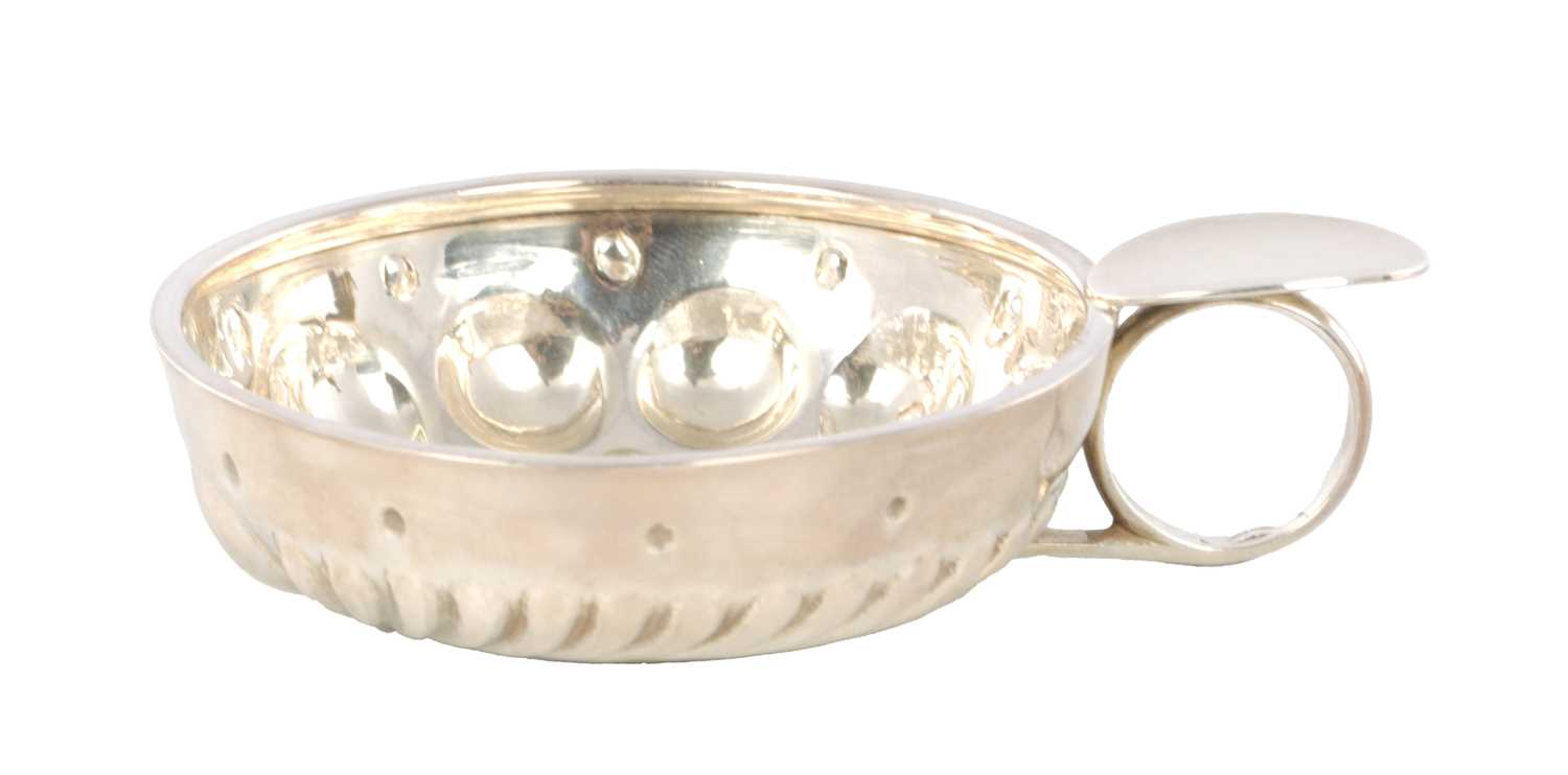 Lot 347 - A LATE 19TH CENTURY FRENCH SILVER TASTEVIN