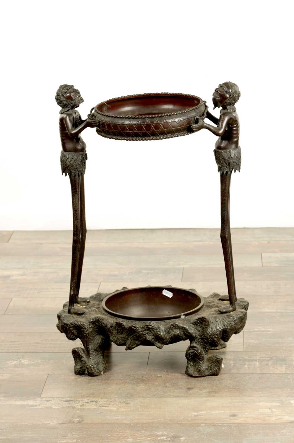 Lot 141 - AN UNUSUAL JAPANESE MEIJI PERIOD BRONZE