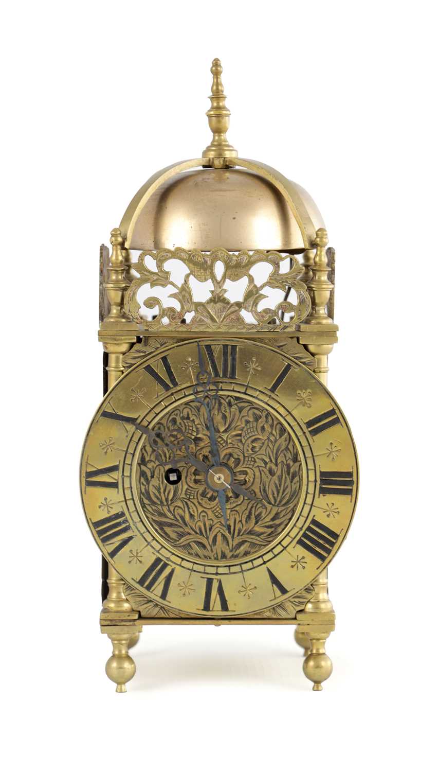 Lot 1581 - A 19TH CENTURY ENGLISH FUSEE SMALL BRASS