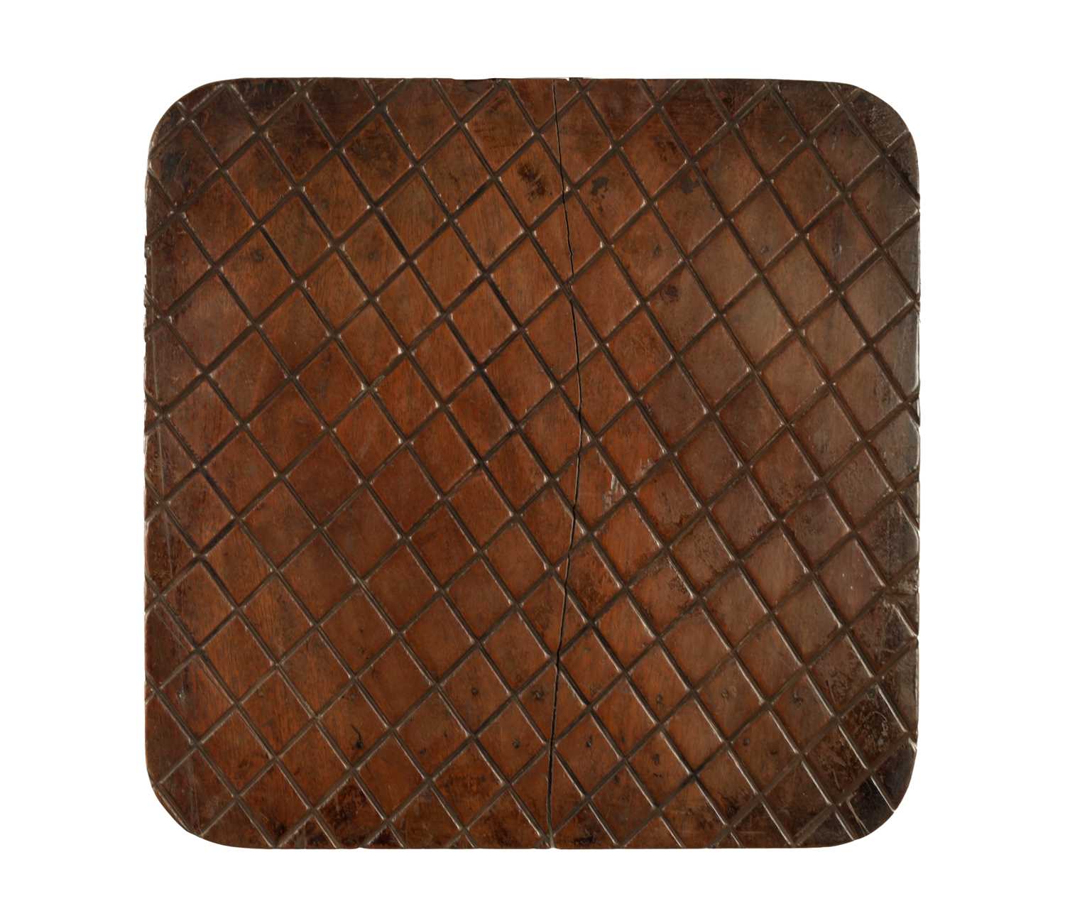 Lot 1154 - A 19TH CENTURY WALNUT RIDDLE BOARD