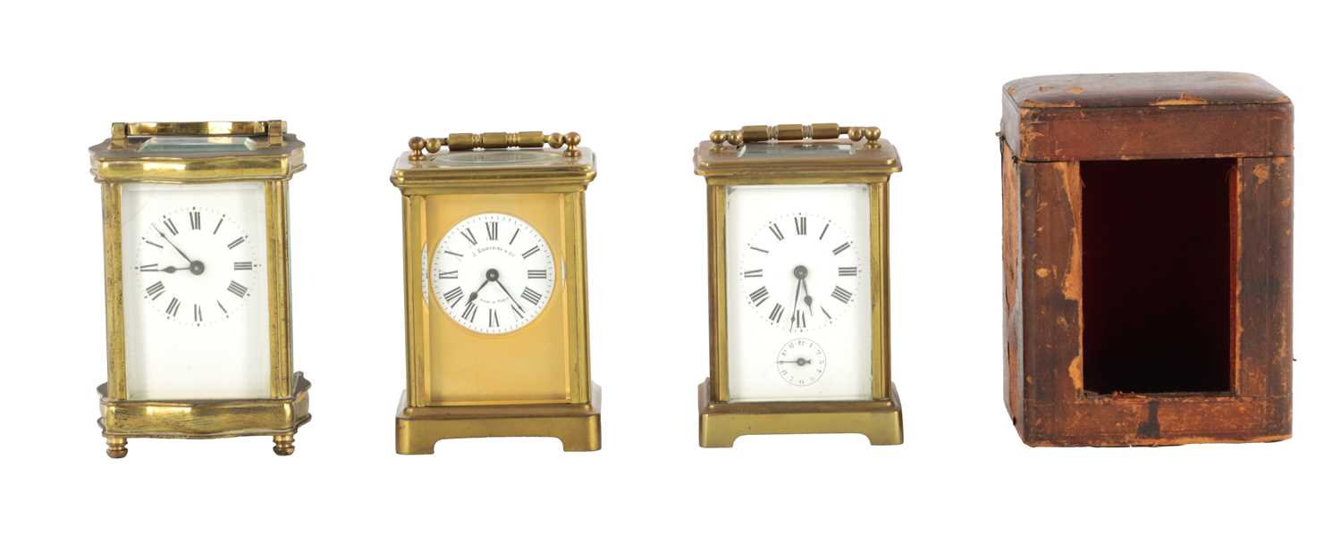 Lot 1600 - A COLLECTION OF THREE CARRIAGE CLOCK