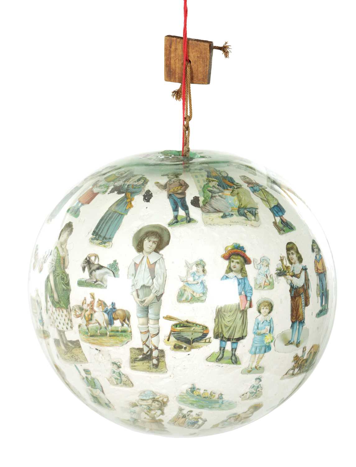 Lot 927 - A 19TH CENTURY GIANT SIZE GLASS DECALCOMANIA