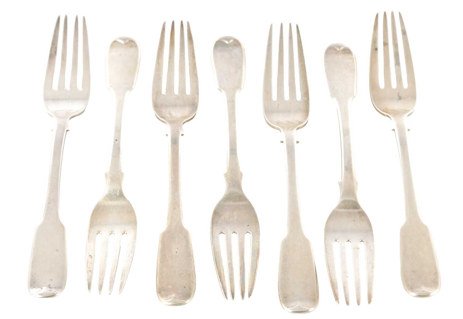 Lot 423 - A SET OF SEVEN PROVINCIAL SCOTTISH SILVER