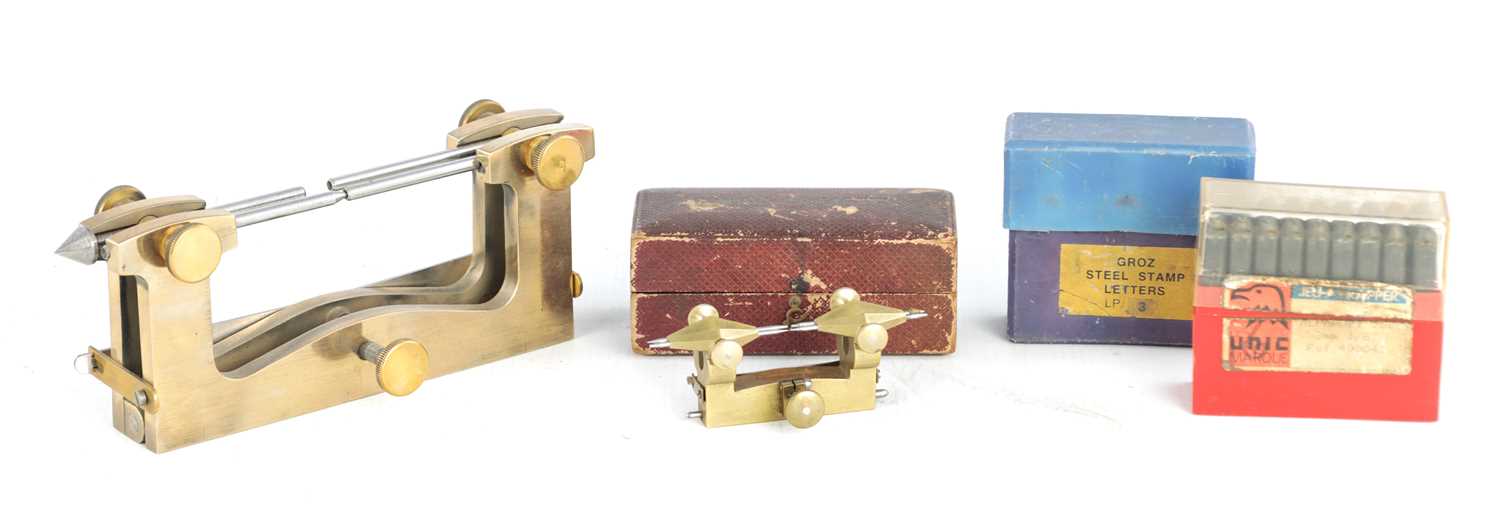 Lot 1667 - A 19TH CENTURY CLOCK MAKERS DEPTHING TOOL