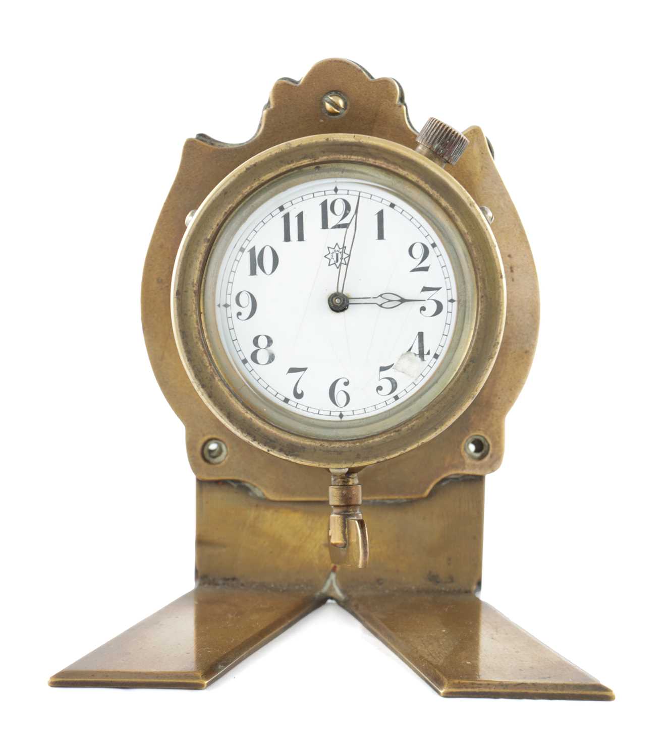 Lot 1320 - AN EARLY 20TH CENTURY CAR DASHBOARD CLOCK