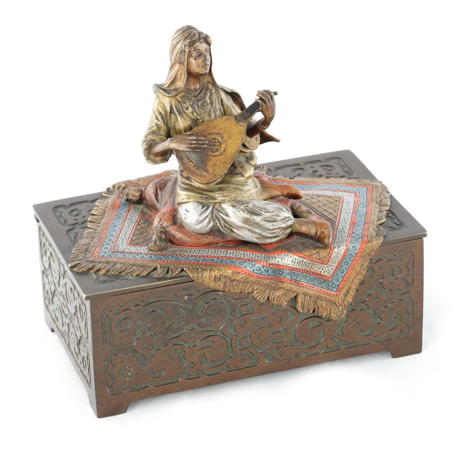 A LATE 19TH CENTURY AUSTRIAN COLD-PAINTED BRONZE