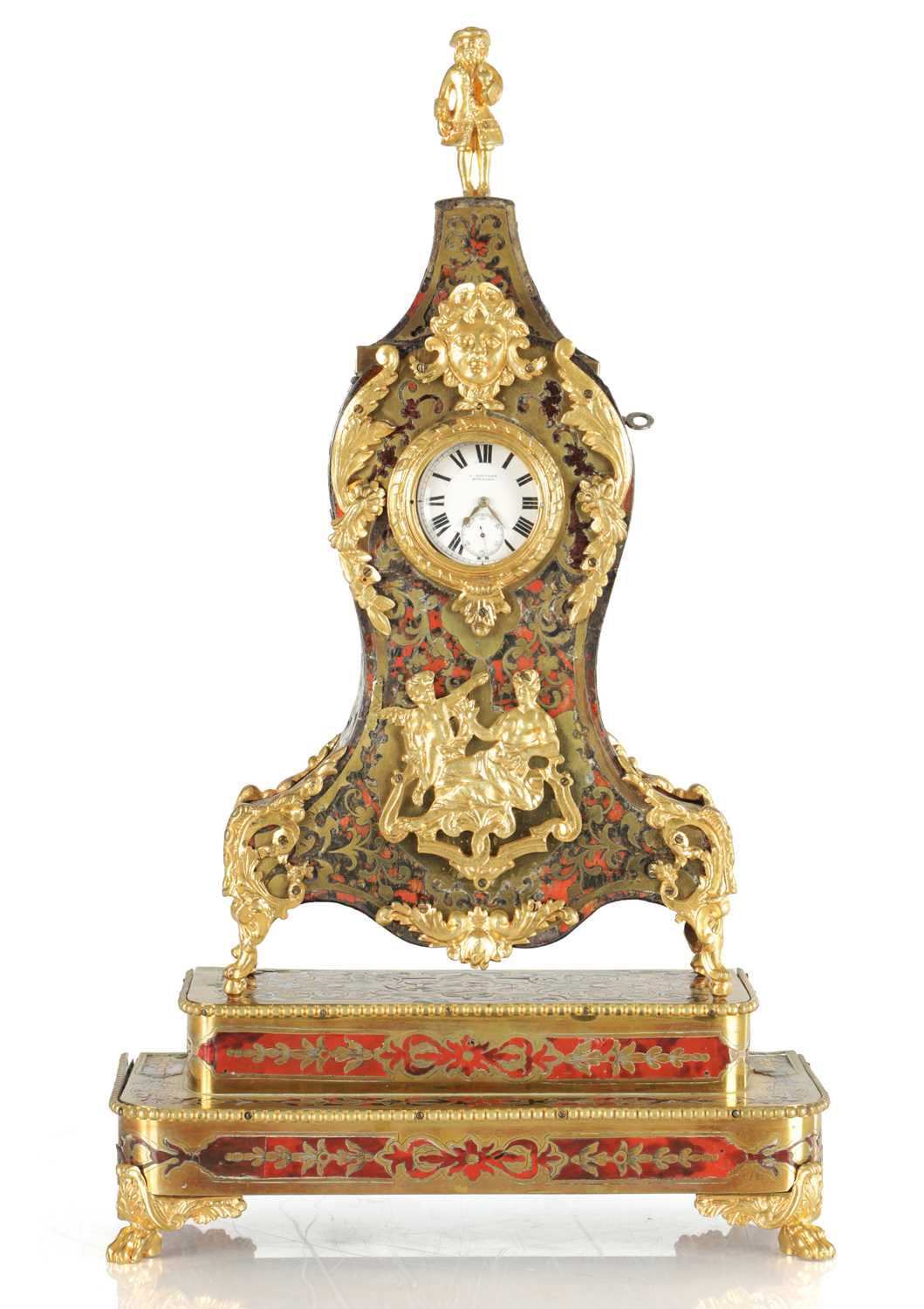 Lot 1296 - A 19TH CENTURY BOULLE TORTOISESHELL WATCH
