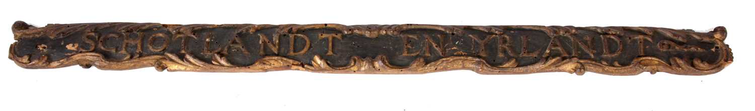 Lot 353 - AN 18TH CENTURY DUTCH CARVING with scroll