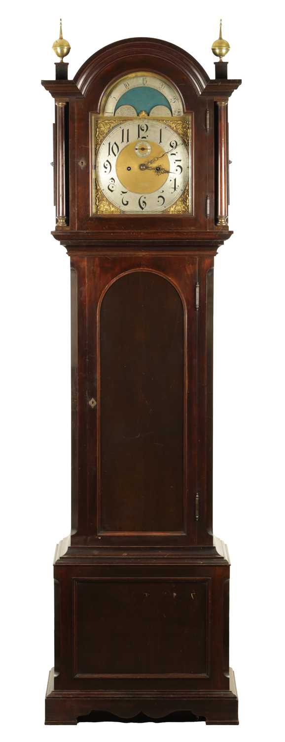 Lot 1453 - AN EDWARDIAN LONGCASE CLOCK